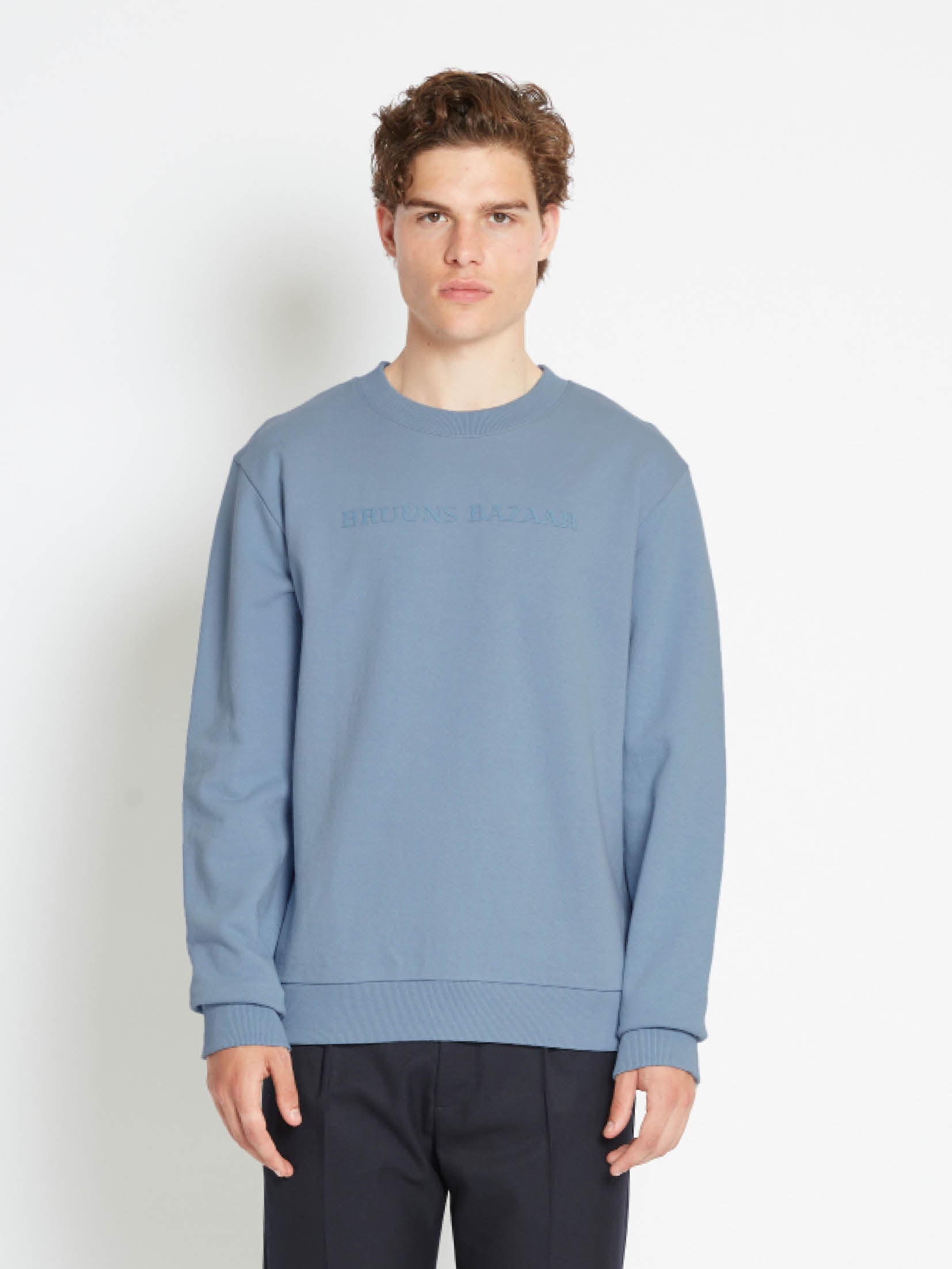BirkBB Crew Neck - Ash blue – BRUUNSBAZAAR.DK